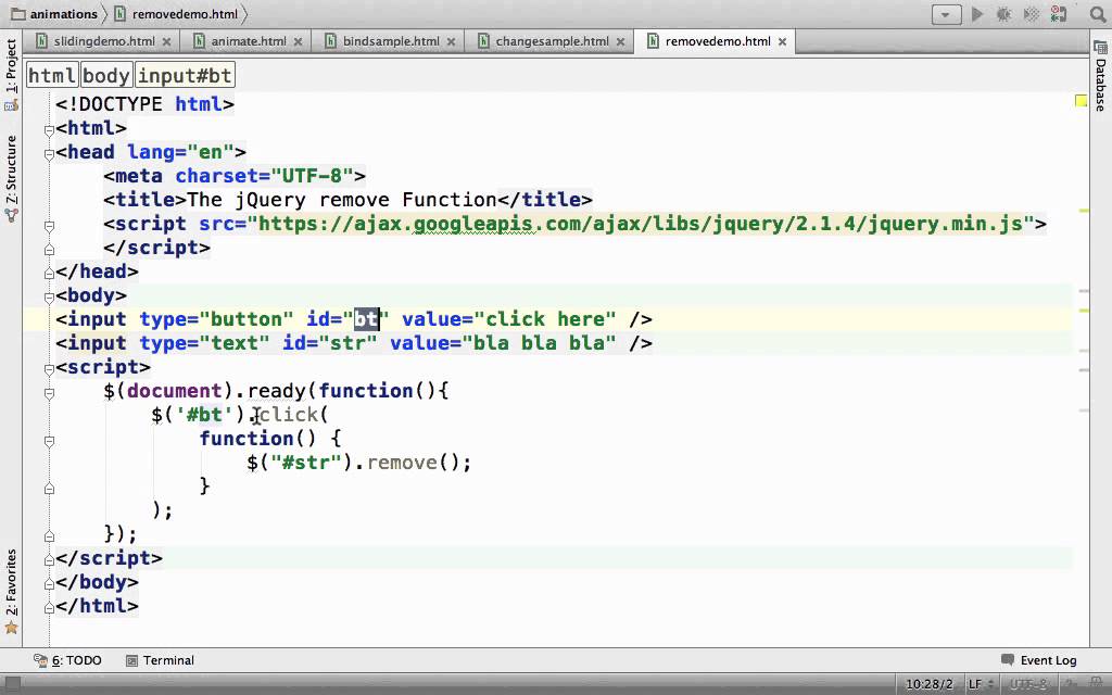 The Jquery Remove Function Youtube