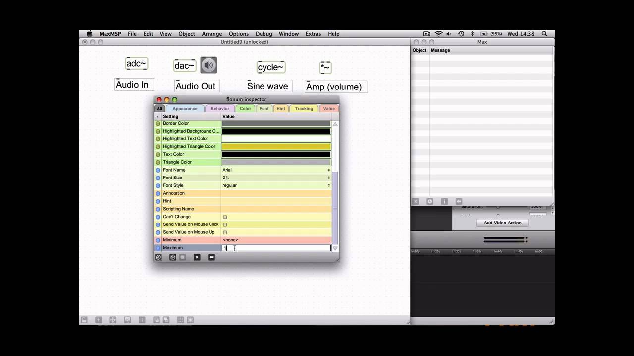 Max Msp Tutorial Msp Basics Barnsley College Youtube