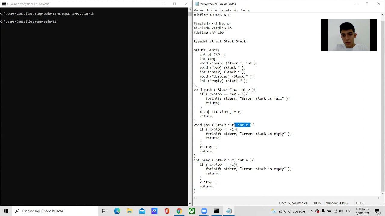 Arraystack H Sin Errores Youtube