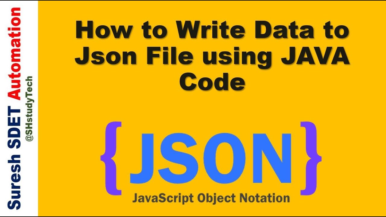 How To Write Data To Json File Using Java Code Youtube
