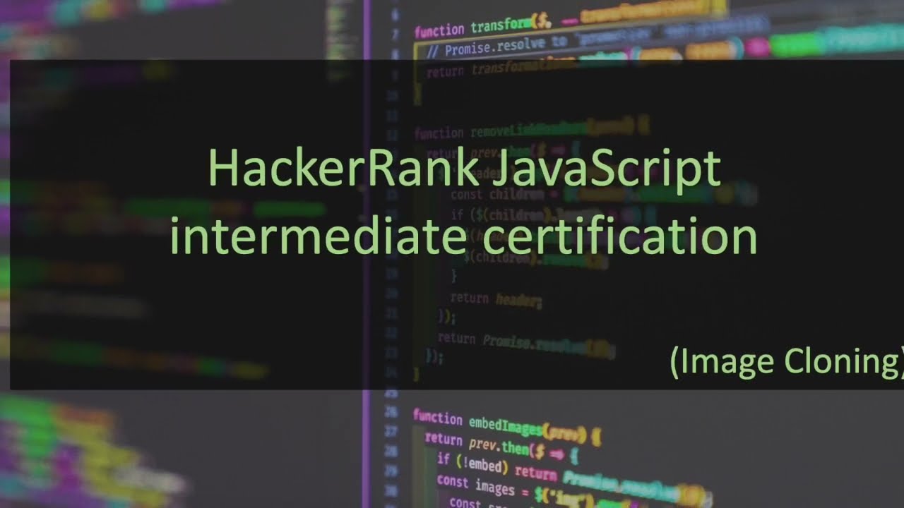 Hackerrank Javascript Intermediate Certificate Youtube