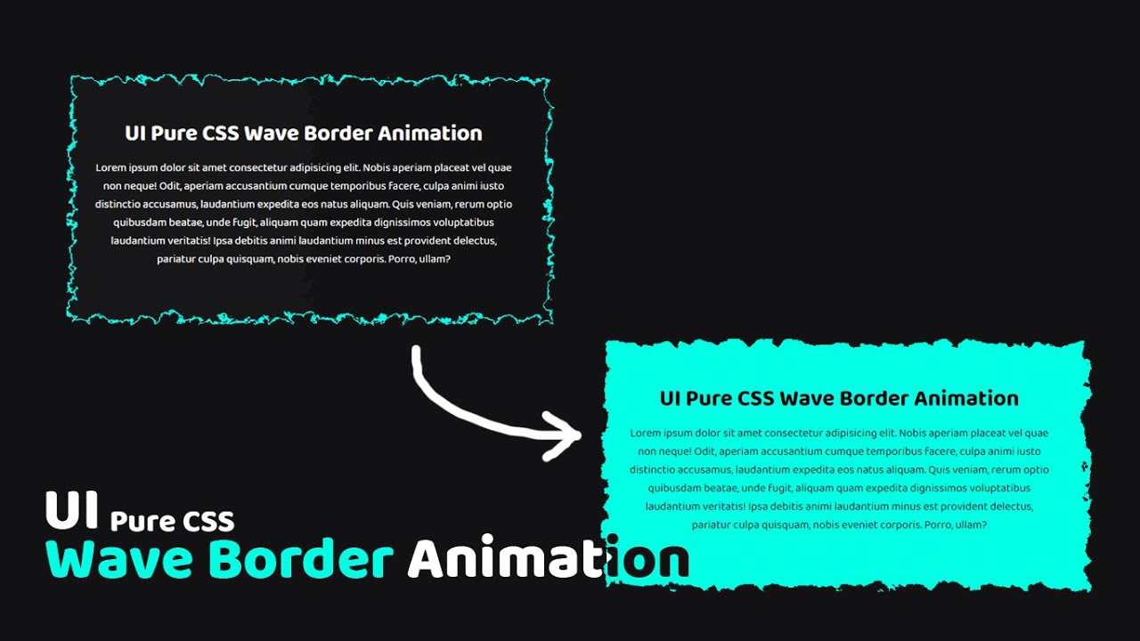 Ui Pure Css Wave Border Animation Encrypted Code Youtube