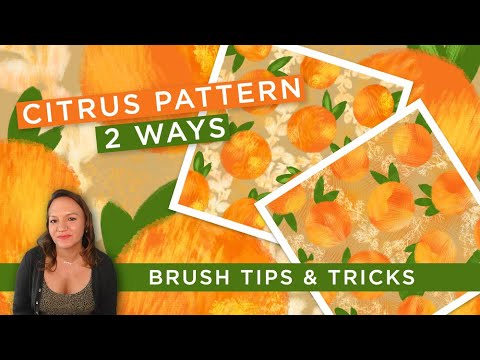Easy And Fun Citrus Pattern Illustrations With Color Blending Photoshop