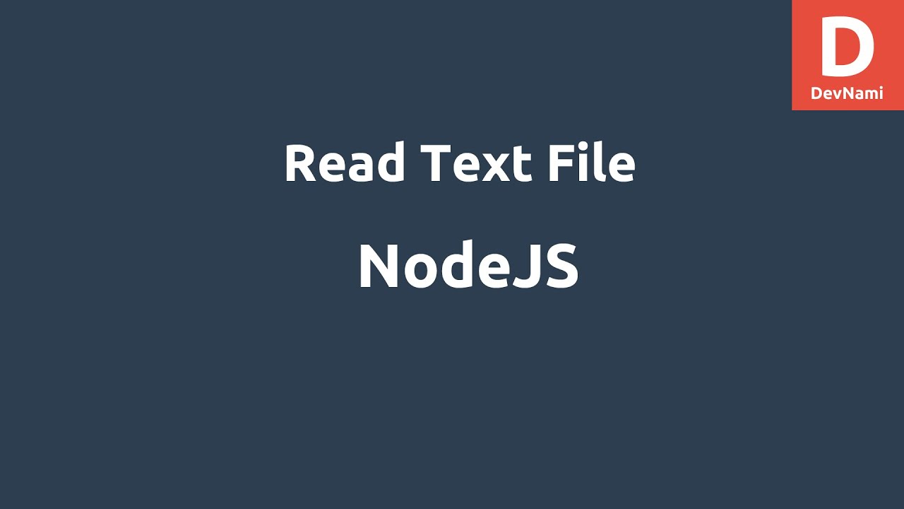 Nodejs Read Text File Youtube