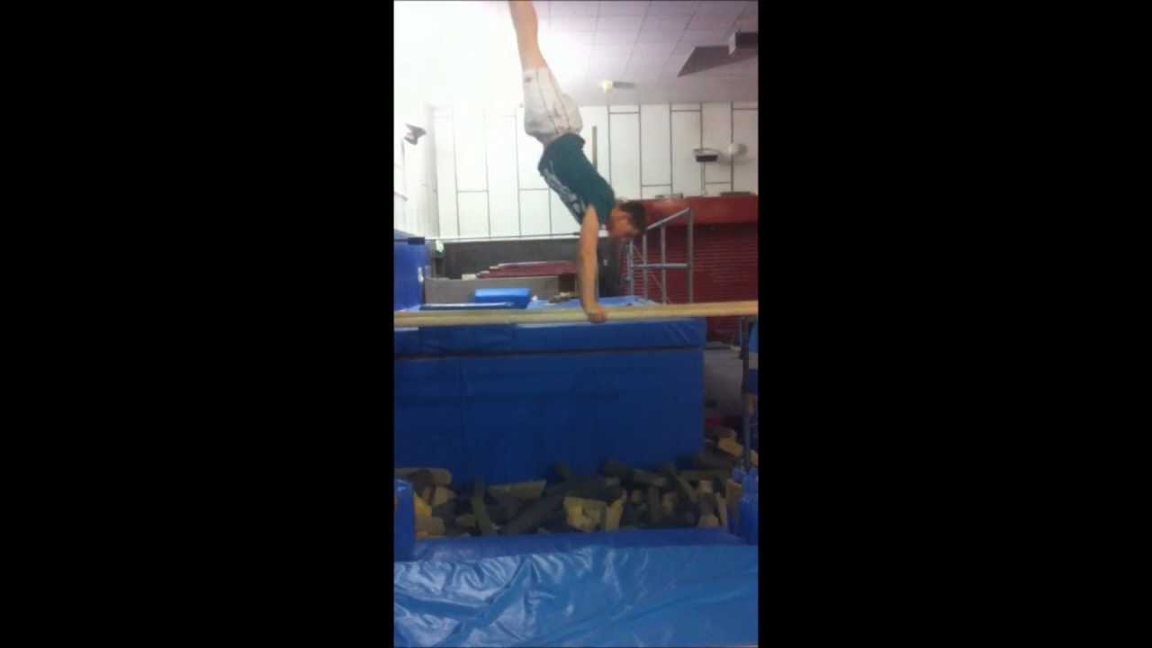 P Bars Double Back Dismount Youtube