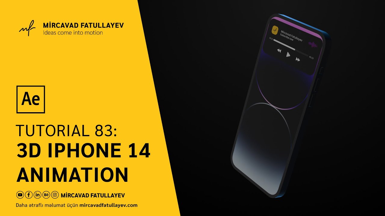 Iphone 14 Element 3d Product Animation After Effects Tutorial Youtube