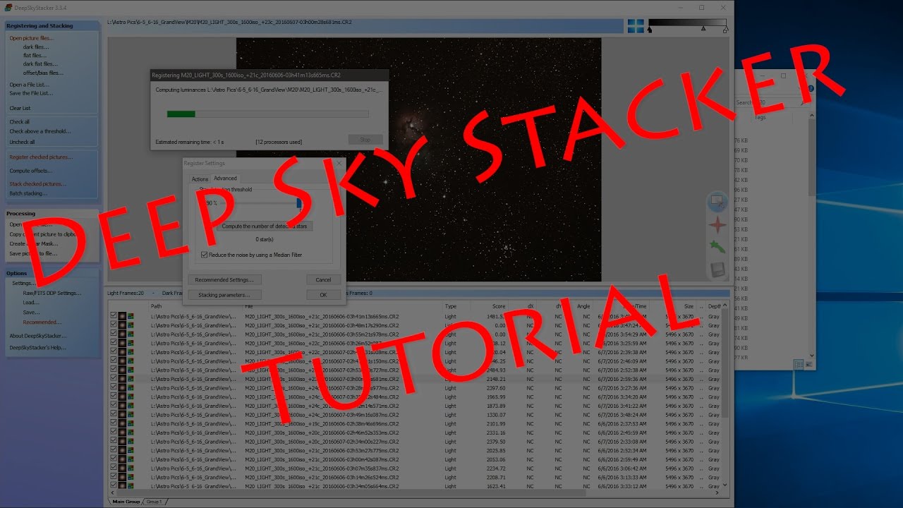 Deepskystacker Tutorial Youtube