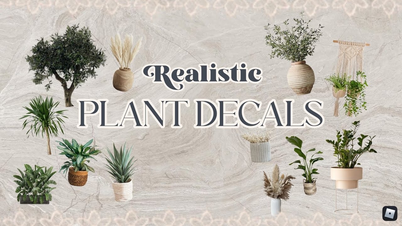 Realistic Plants Decal Codes Bloxburg Roblox Youtube