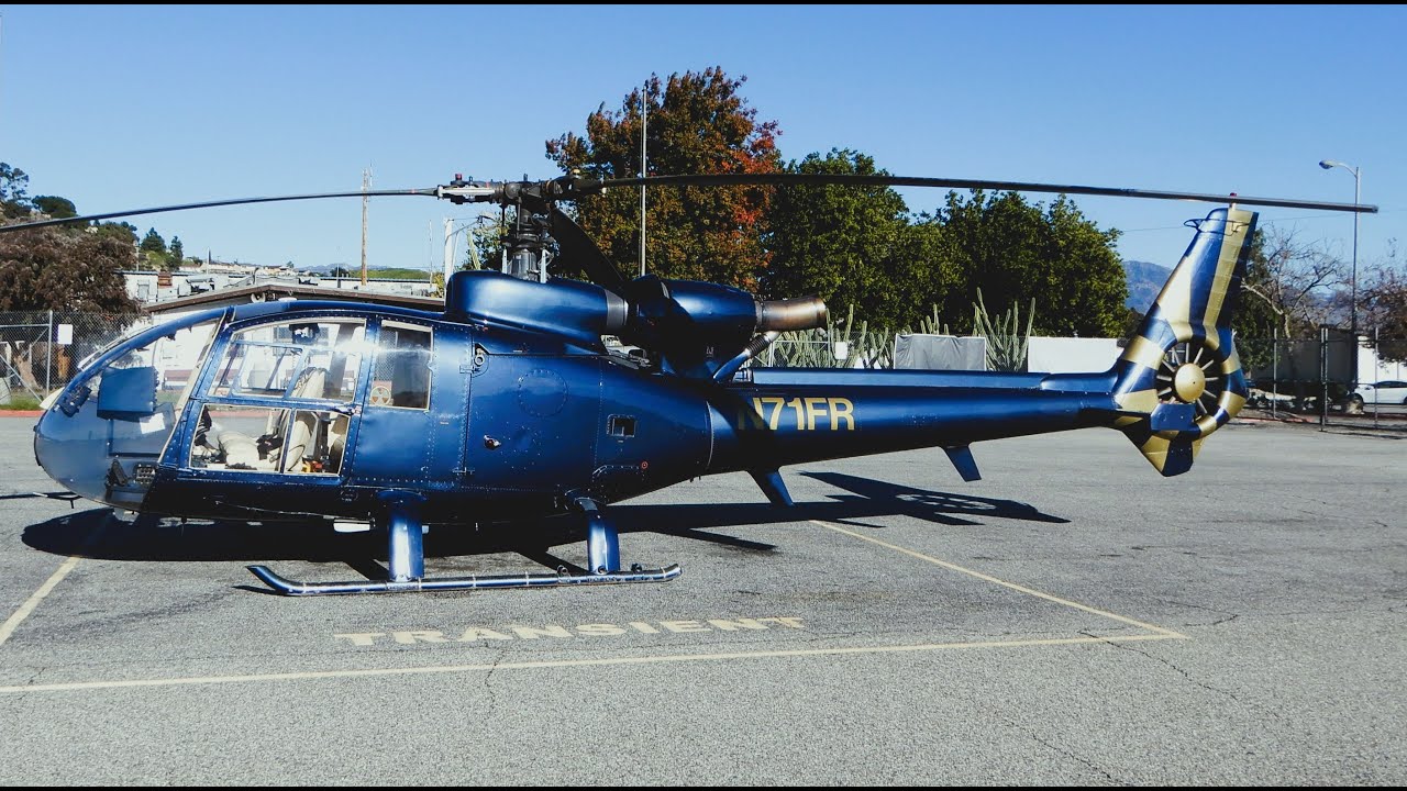 Sa 341 Gazelle Start Up Takeoff Epic Sound Aerospatiale Eurocopter