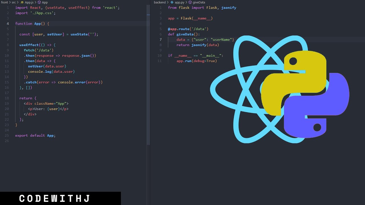 Working With React Js And Flask Python Fullstack Web Development Youtube