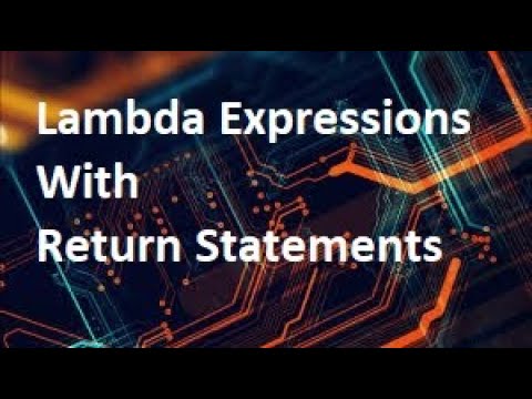 Implementation Of Lambda Expressons Using Return Statement Youtube