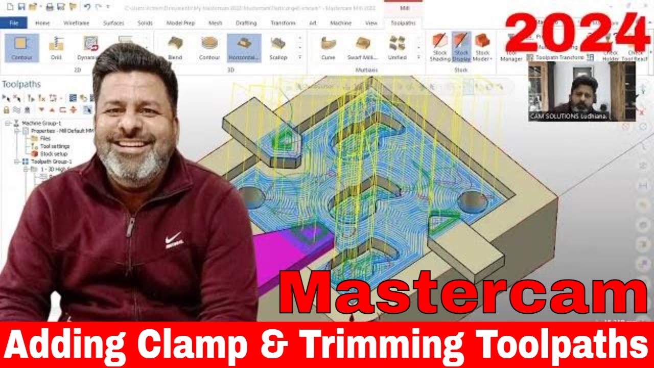 Mastercam Tutorial Adding Clamp Trimming Toolpaths 2024 Programming
