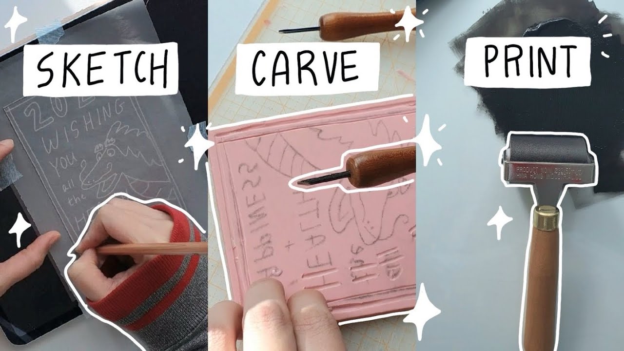 Linocut With Me 亟 Avoid My Mistakes Block Printing Stamp Carving