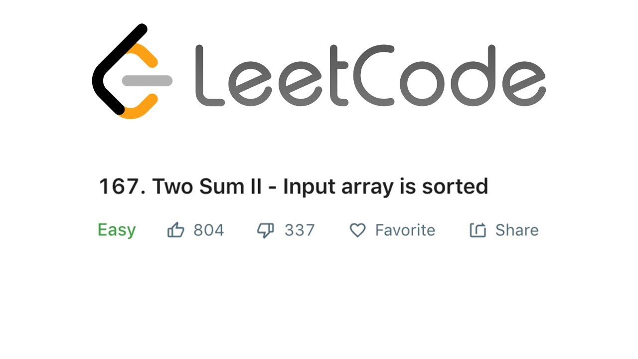 Leetcode Two Sum Ii Solution Explained Java Youtube