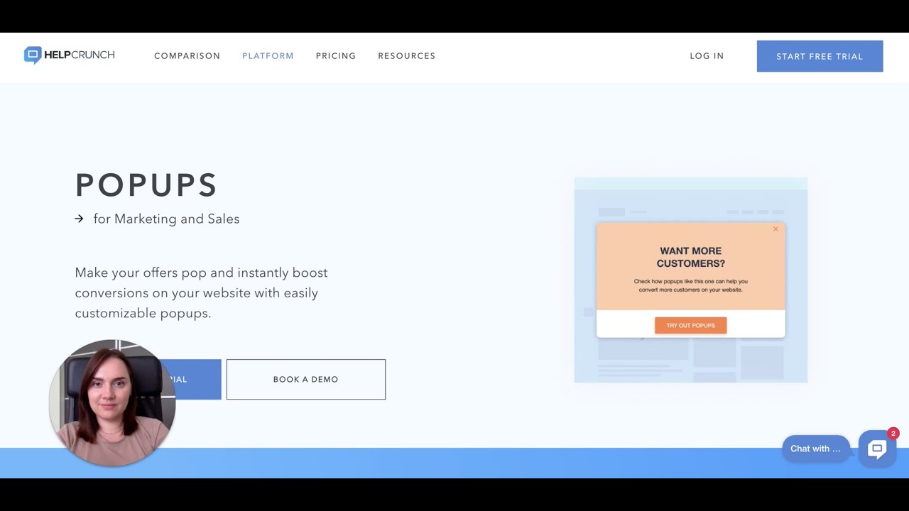Helpcrunch Updated Popup Builder Overview Youtube