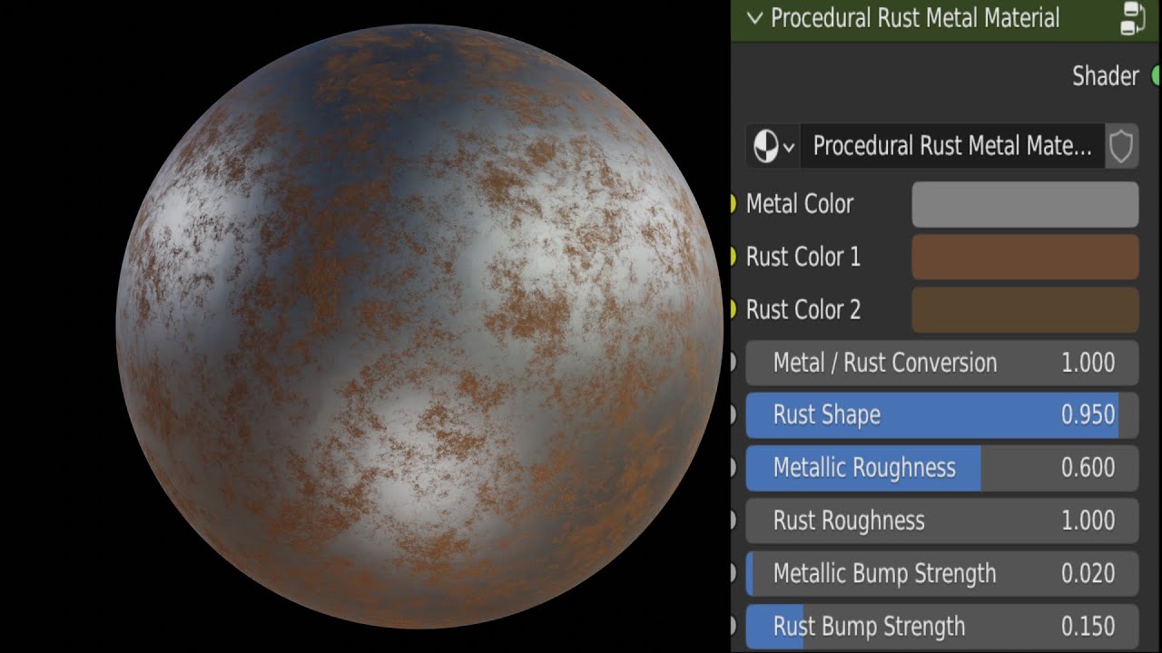 Blender Tutorial Procedural Rust Metal Material Youtube