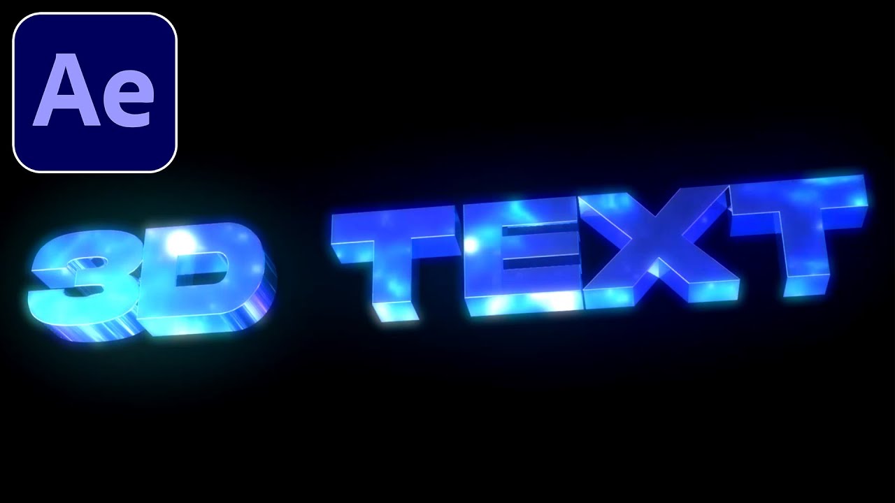 How To Make 3d Text In After Effects No Plugins Youtube