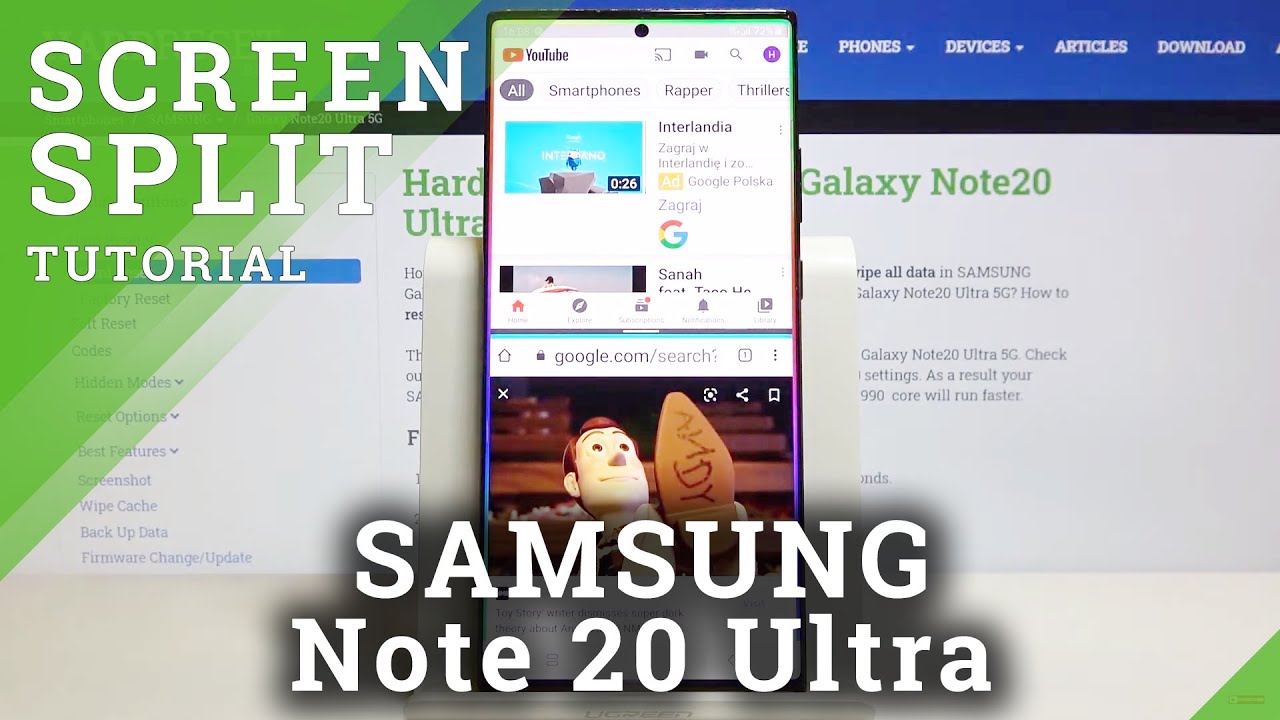 How To Split Screen In Samsung Galaxy Note 20 Ultra Double Screen