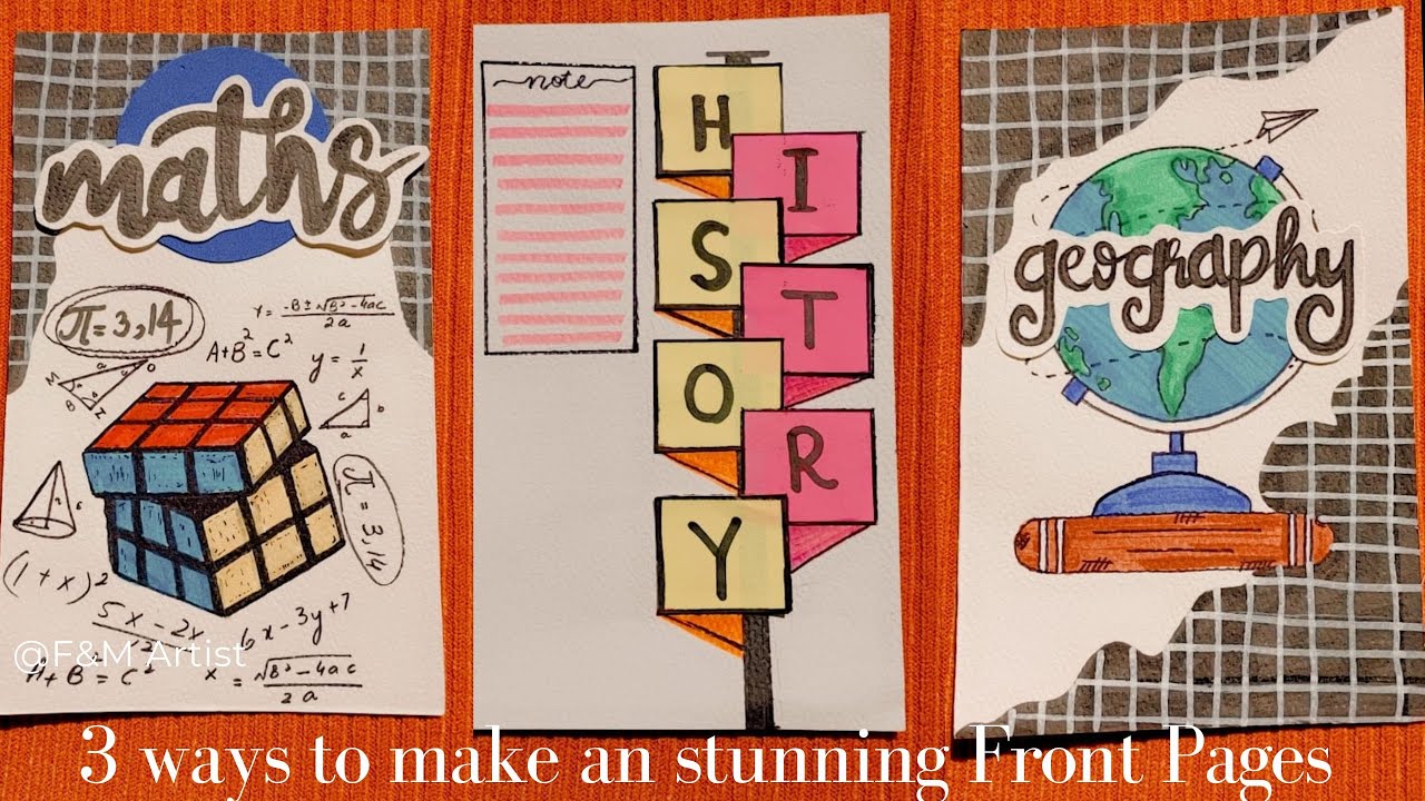 Top 3 Assignment Front Page Designs For School Projects Youtube