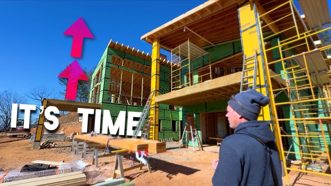 Construction Of A Mega Sized Modern Home Pt 61 Mega Scaffold And Wall