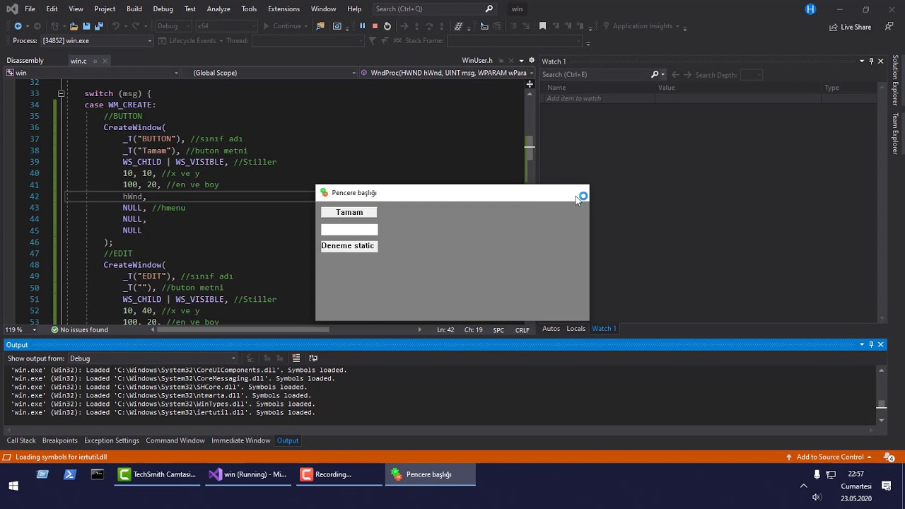 C Winapi Win32 Gui Programlama Ders 4 Button Edit Ve Static