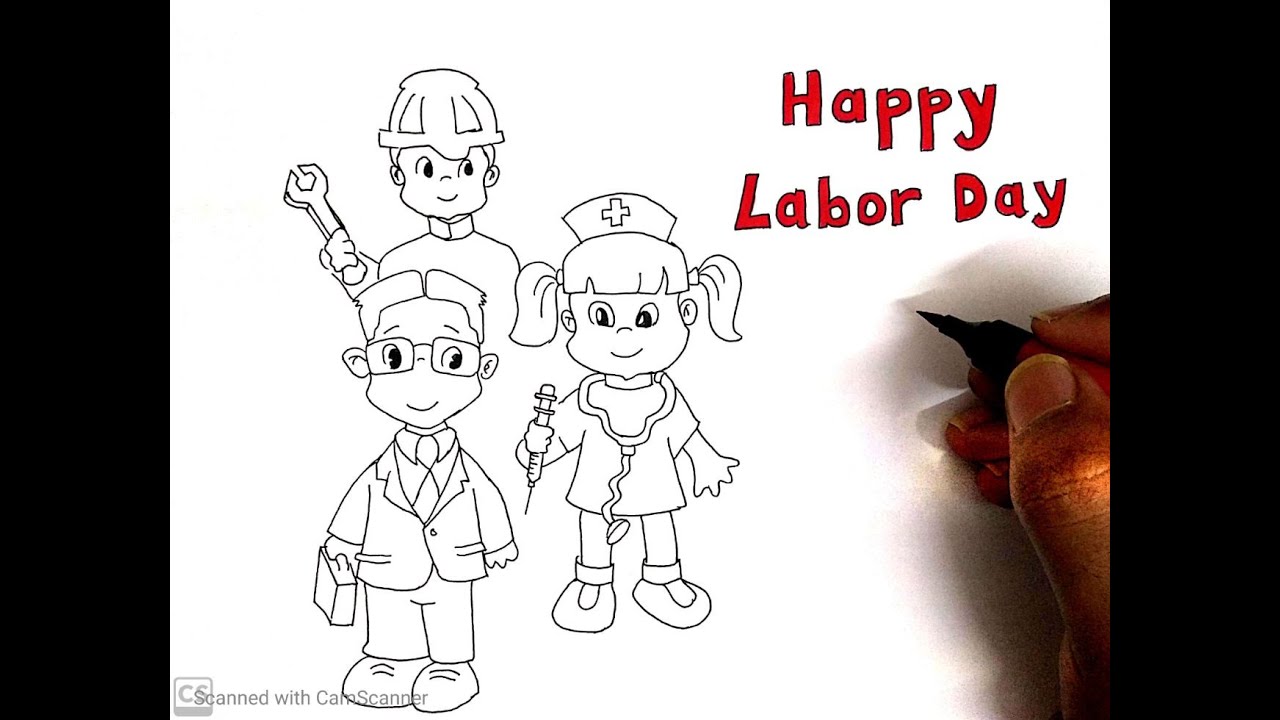 Labour S Day Easy Drawing Happy Labour S Day Easy Drawing Youtube