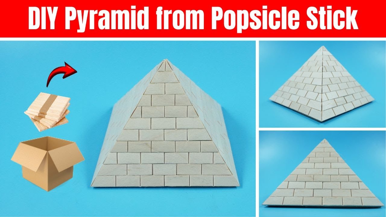 How To Make Pyramid From Popsicle Stick Diy Pyramid From Popsicle