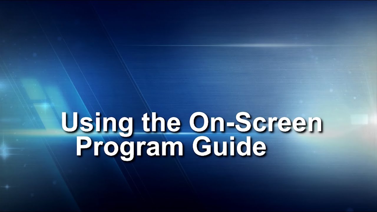 Using The Program Guide Remote Control Options Youtube