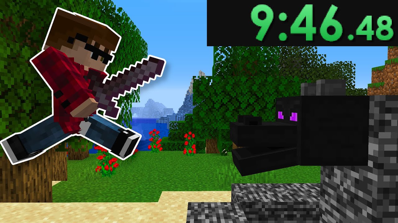 Beating Minecraft In Under 10 Minutes Youtube