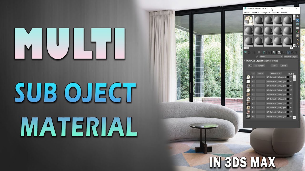How To Use Multi Sub Object Material In 3ds Max Youtube