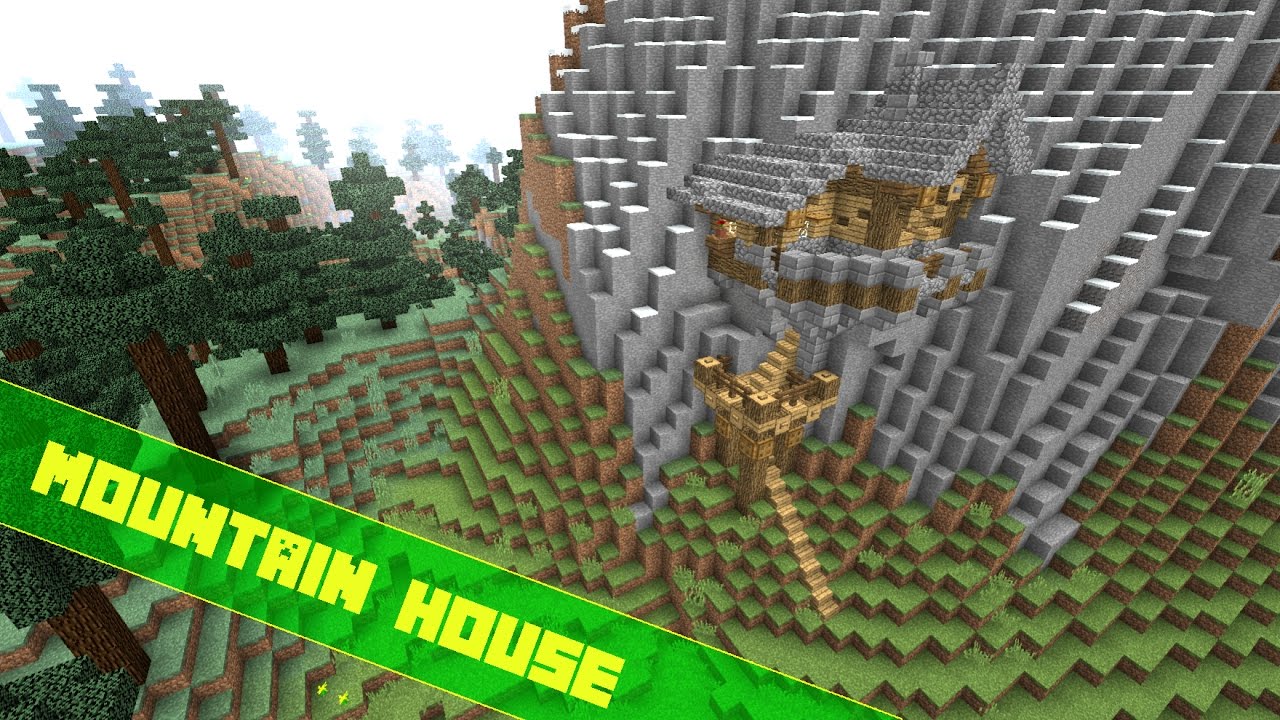 Minecraft How To Build A Mountain House Tutorial Youtube