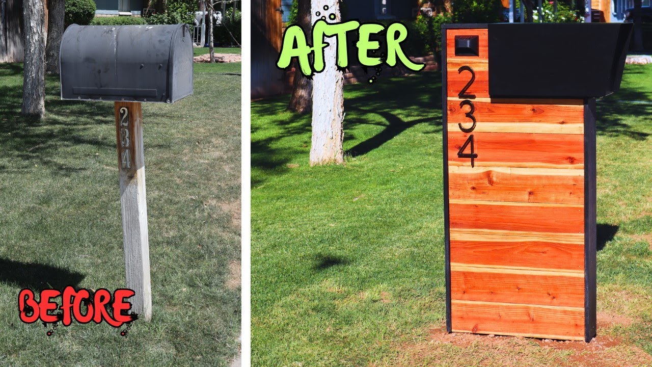 Modern Mailbox Post Diy Mailbox Upgrade Youtube
