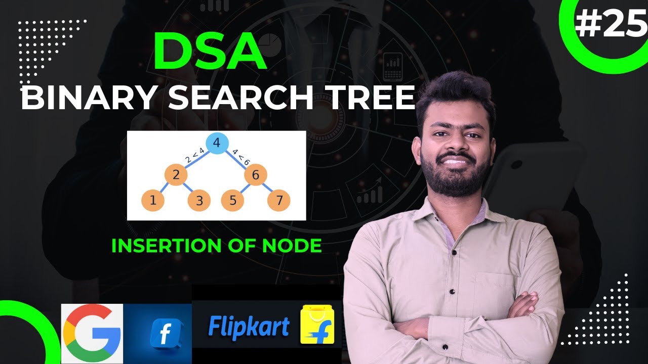 рџ Dsa Lecture 25 Bst Binary Search Tree Node Insertion Non