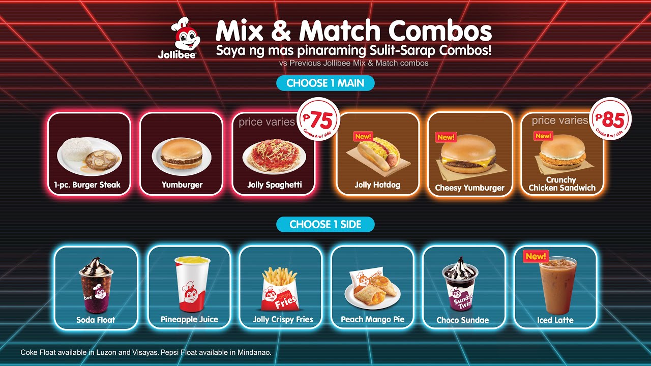 All New Jollibee Mix Match Combos Youtube Music