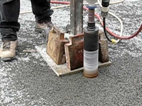 Drilling Core Samples In The Porous Concrete Test Cell Youtube