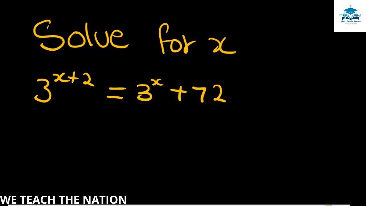 Exponential Equation Youtube