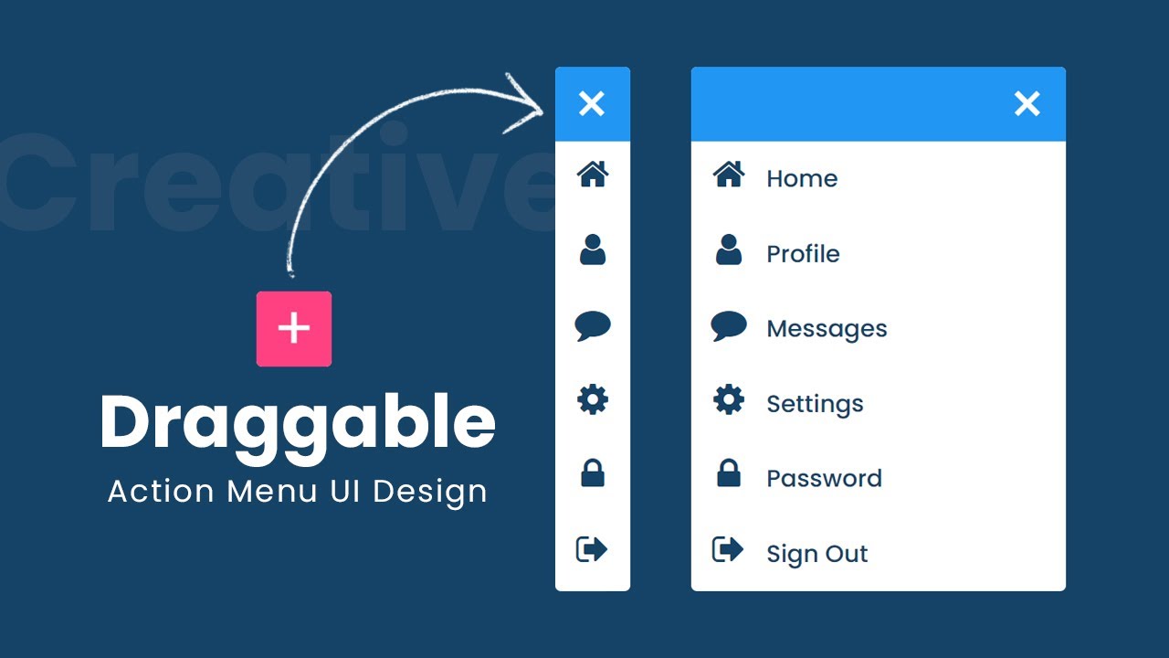 Floating Action Menu Using Html Css Javascript How To Make A