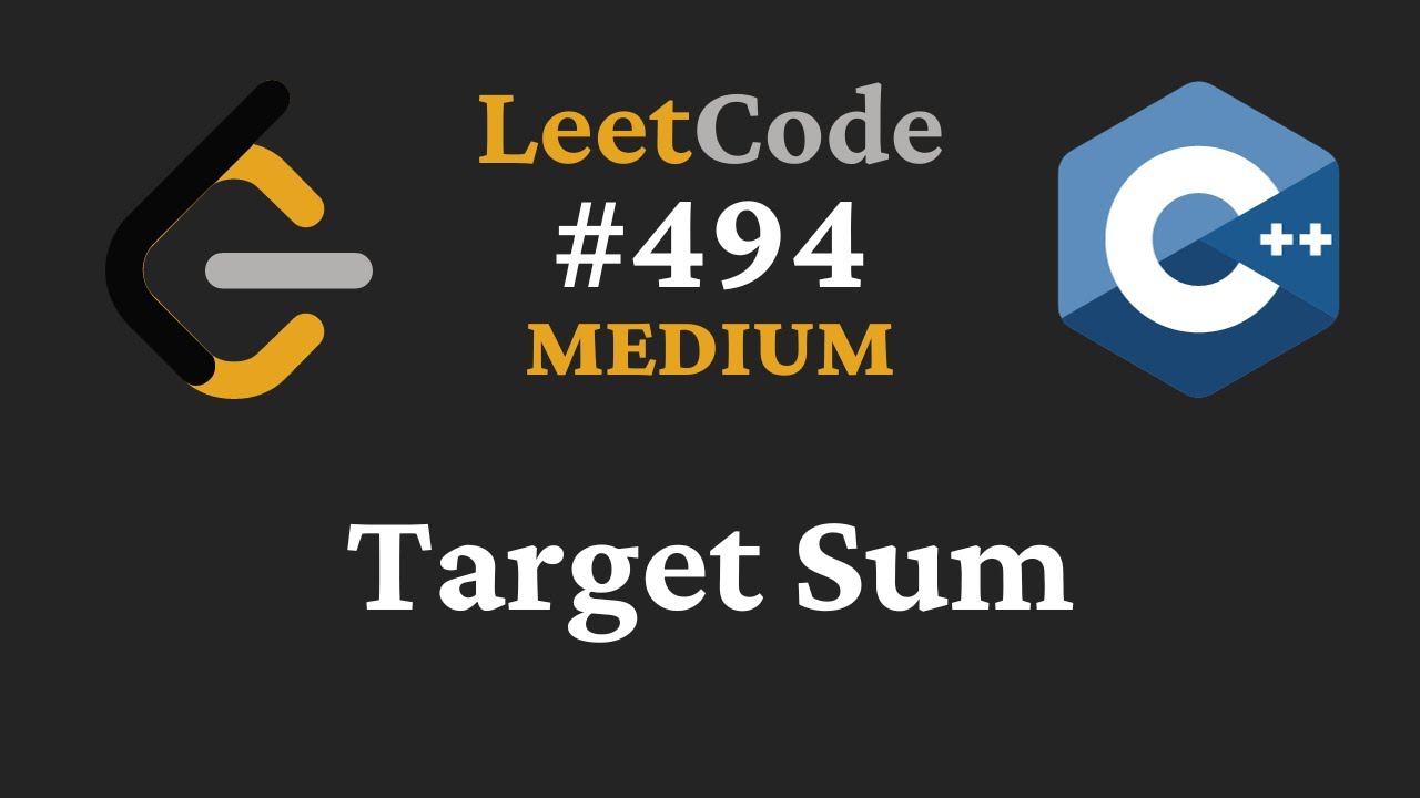 Target Sum Leetcode 494 C Youtube