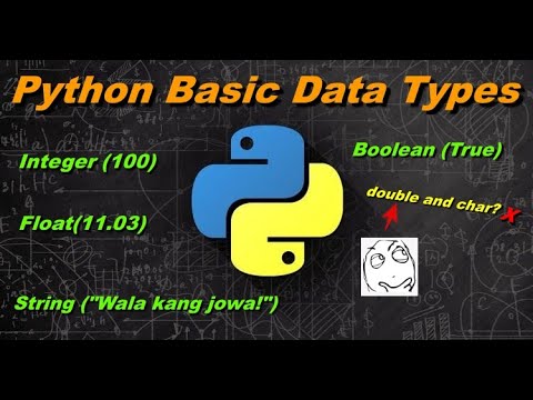Python Tutorial For Beginners Tagalog Version 9 Basic Python Data