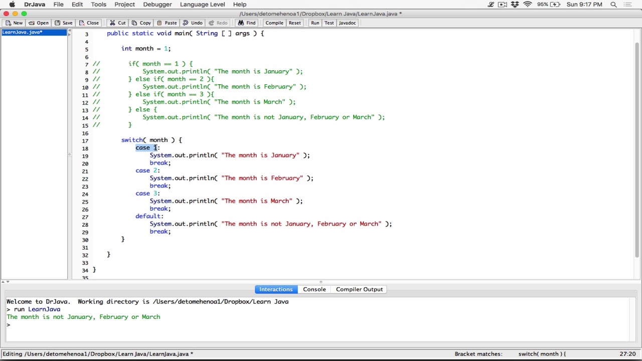 98 The Switch Statement Learn Java Youtube