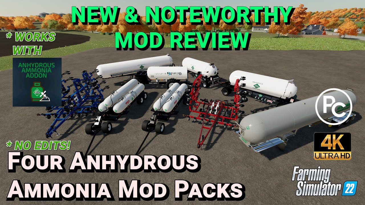Four Anhydrous Ammonia Mod Packs Mod Review Farming Simulator 22