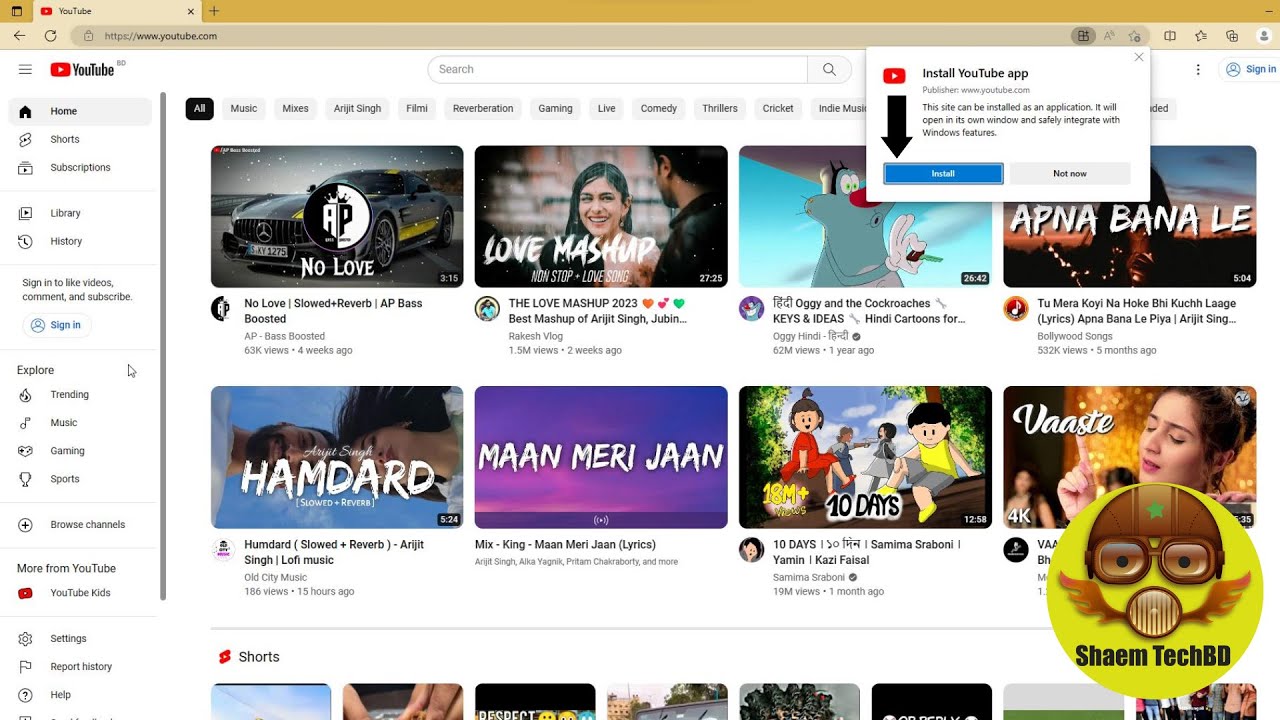 How To Install Youtube Web App On Windows 11 From Microsoft Edge Youtube