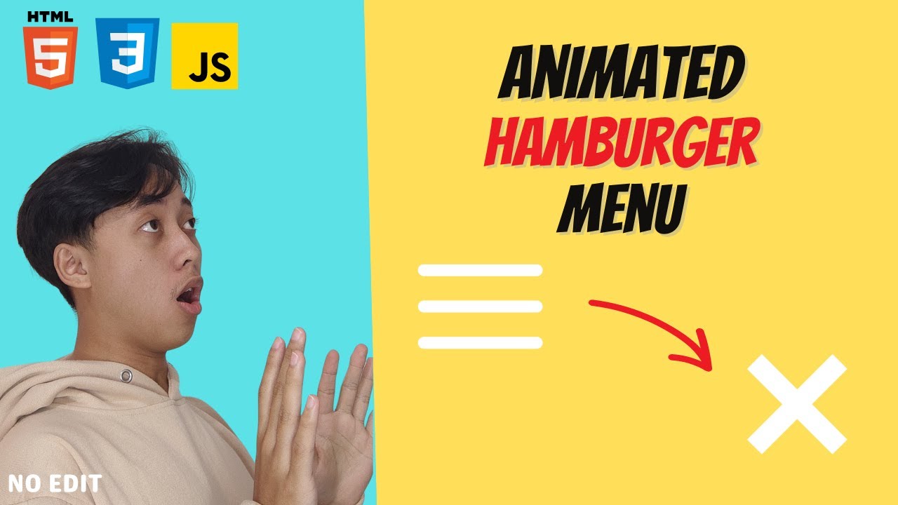 Tutorial Membuat Simple Hamburger Menu Animated Menggunakan Html Css