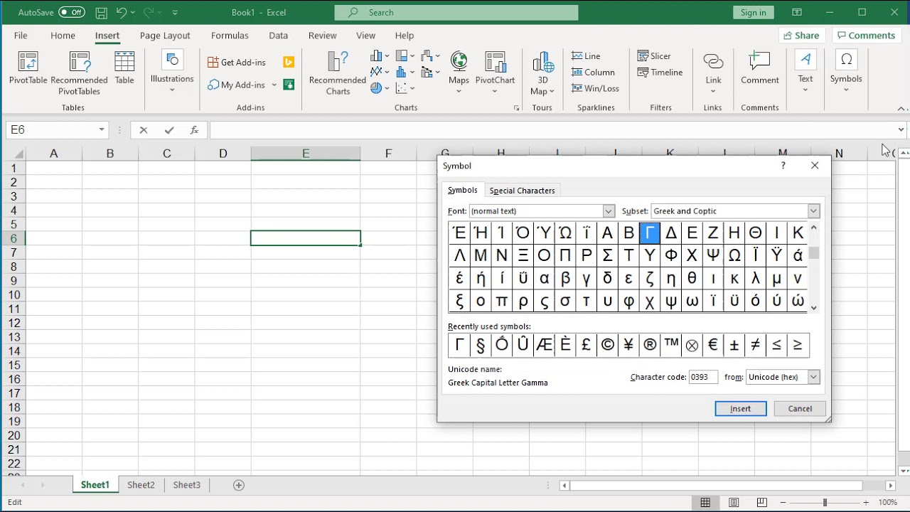 How To Insert Symbols And Special Characters In To A Cell In Excel