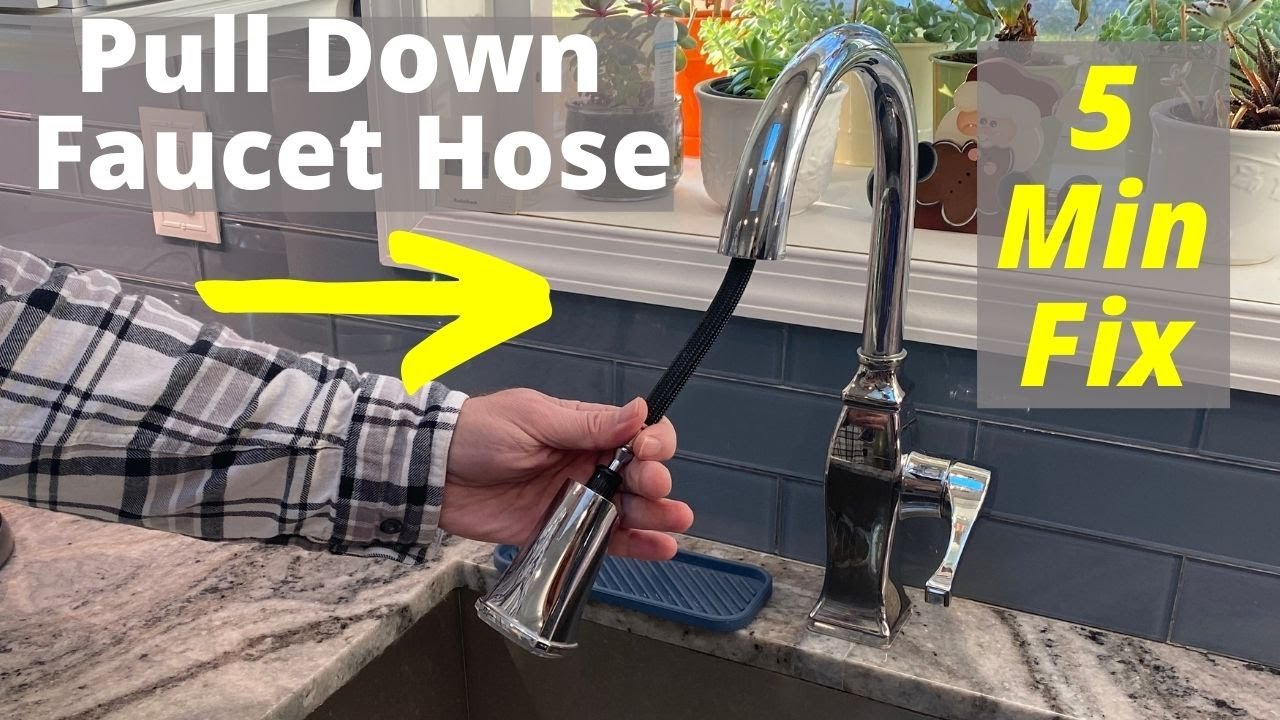 How To Replace A Kitchen Pull Down Faucet Hose Pfister Moen Youtube