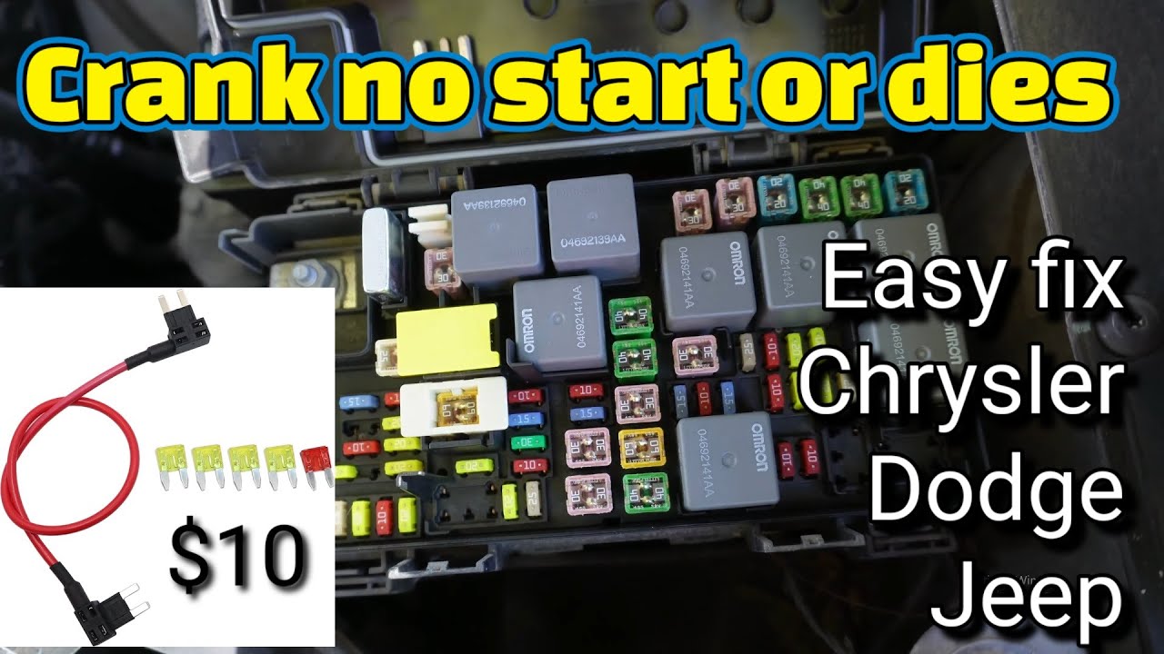 Crank No Start Or Starts And Dies Dodge Chrysler Jeep Easy Fix Youtube