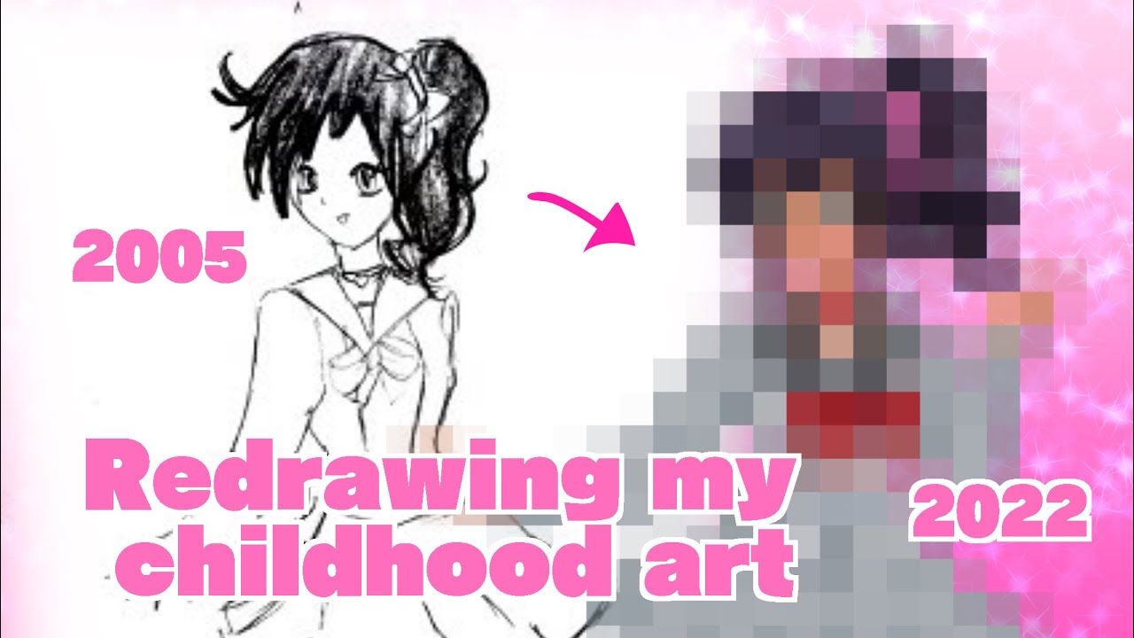 Redrawing My Childhood Artwork рџґі Youtube