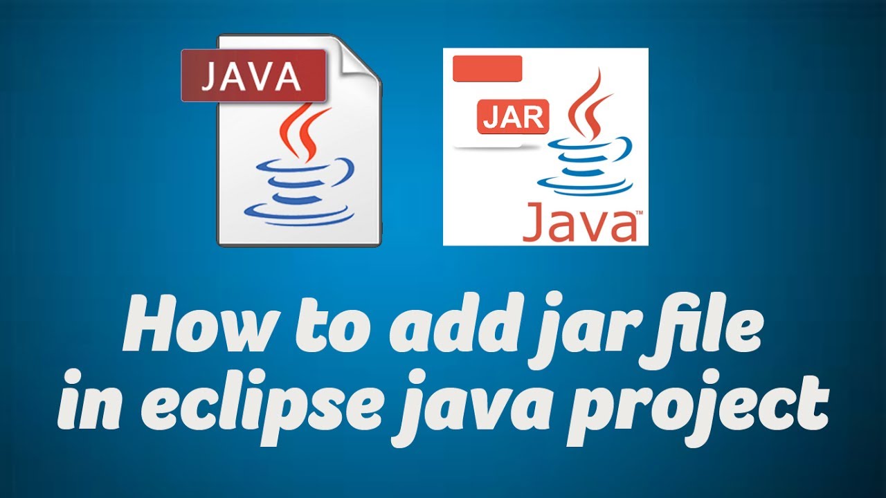 How To Add Jar File In Eclipse Java Project Youtube
