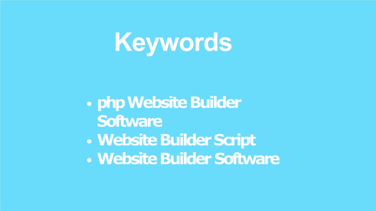Php Website Builder Software Website Builder Script Youtube