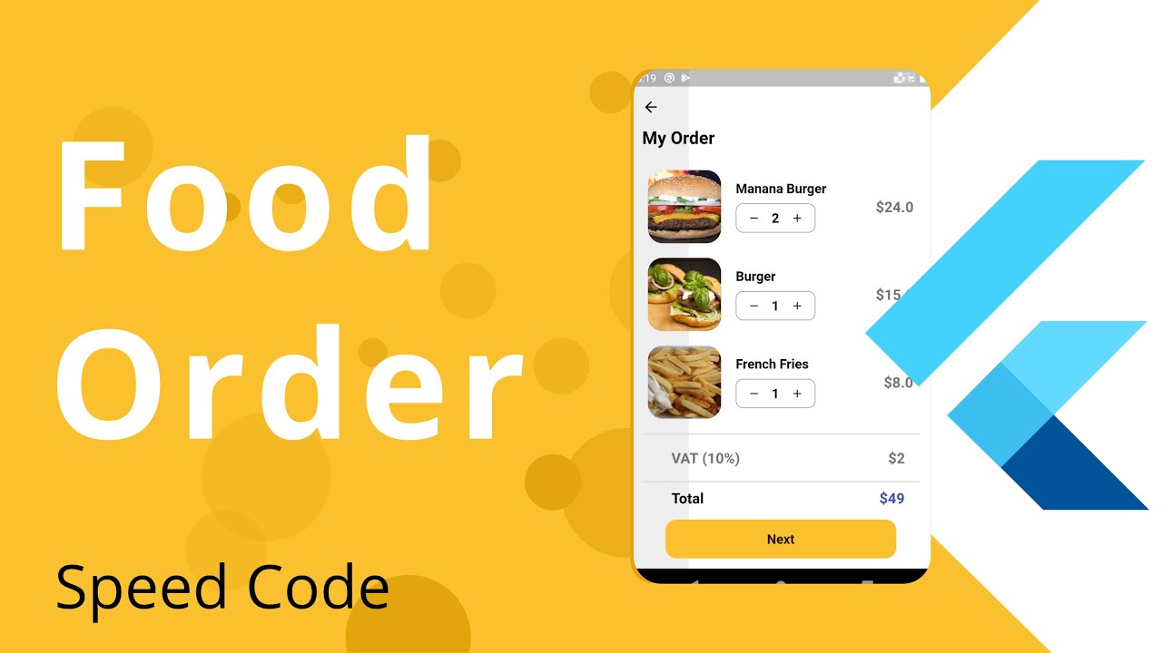 Flutter Food Order Checkout Ui Speed Code Youtube